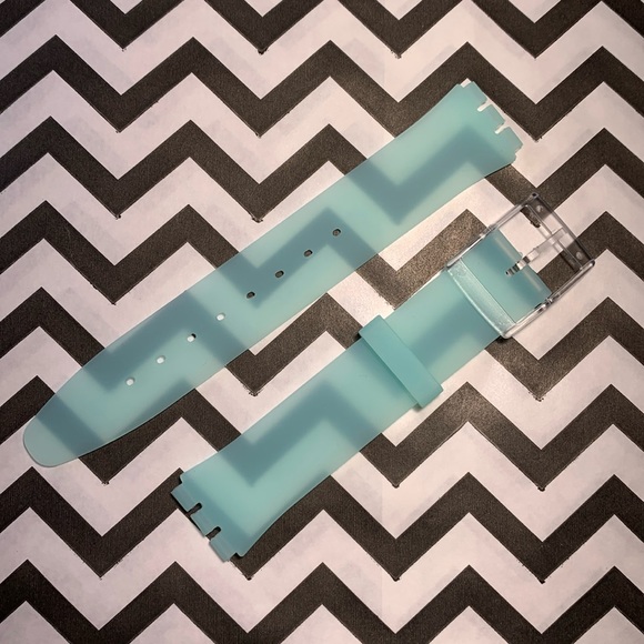 Accessories | Transparent Light Blue Watch Band Strap Only Fits Swatch ...